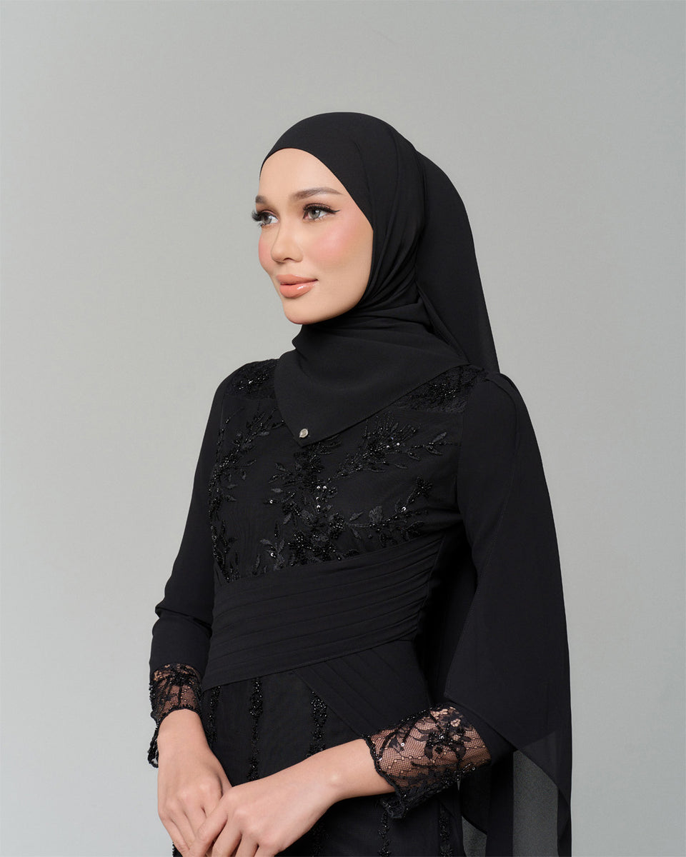 PREMIUM SHAWL BY QISZAR - BLACK – Qiszar
